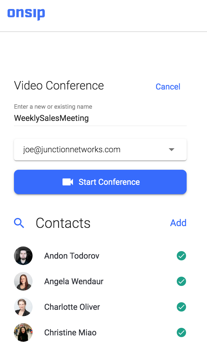 Video Conferencing in the OnSIP App – OnSIP Support