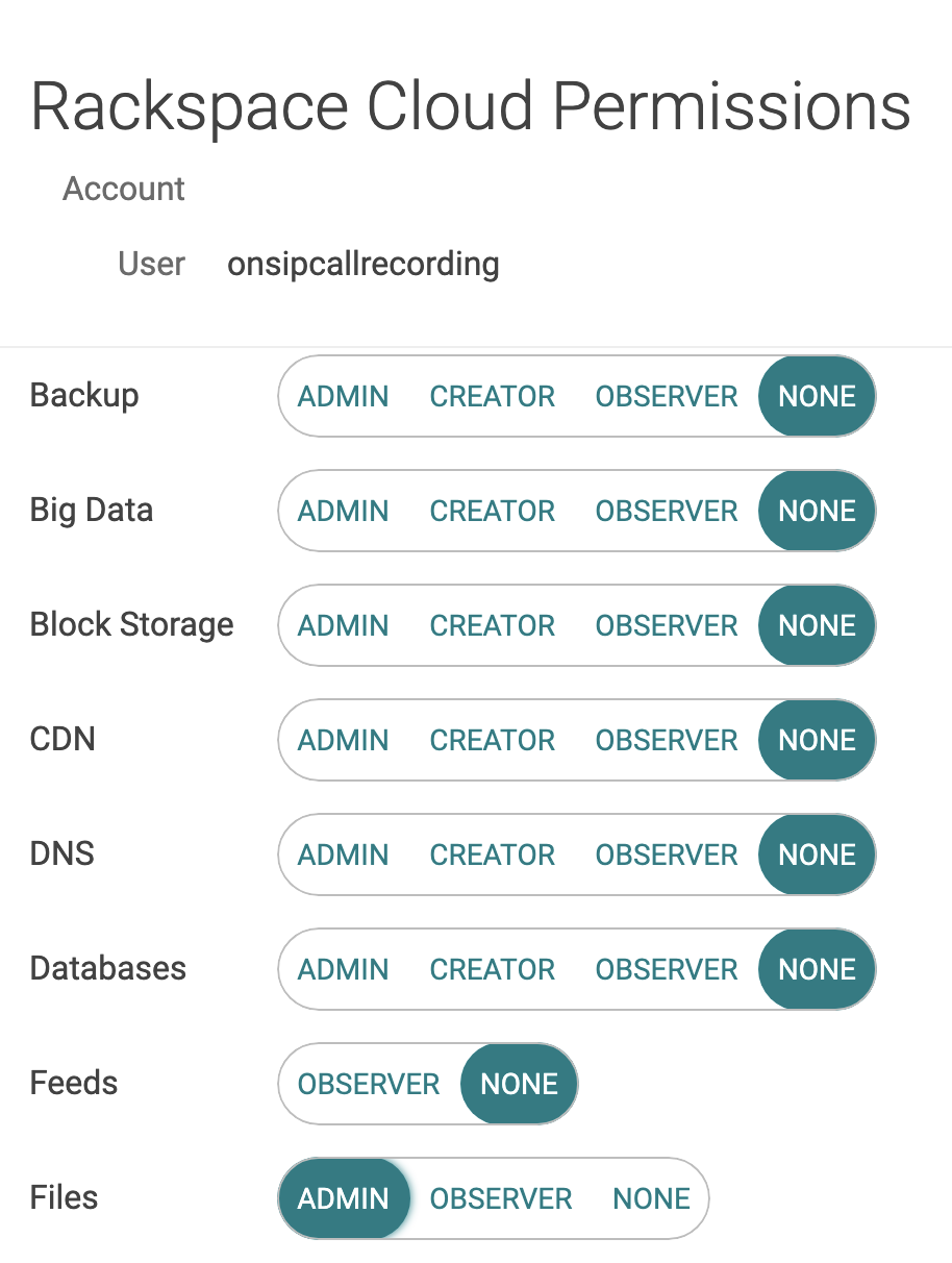 Rackspace Cloud Files – OnSIP Support