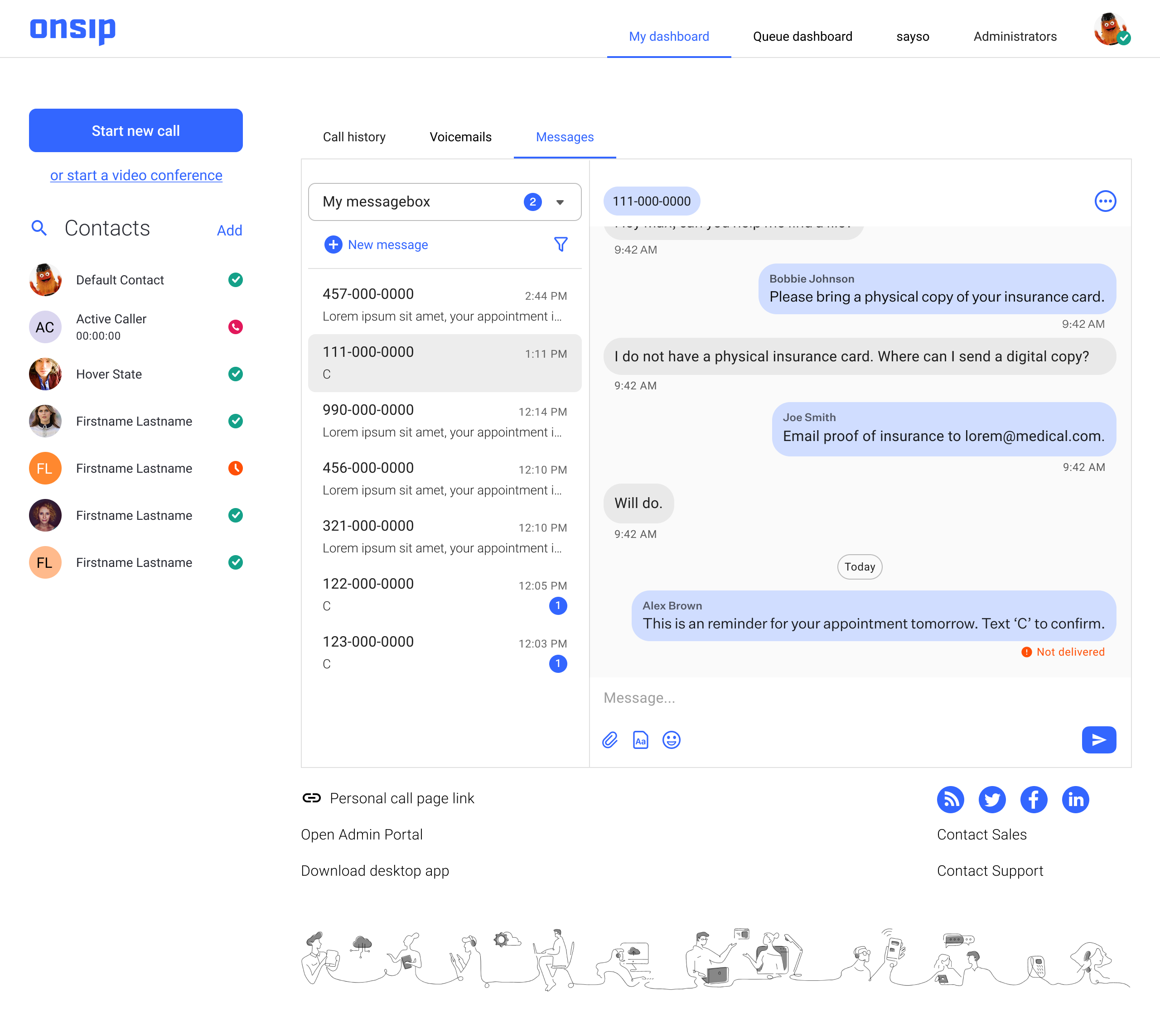 Sending and Receiving Messages in the OnSIP App – OnSIP Support